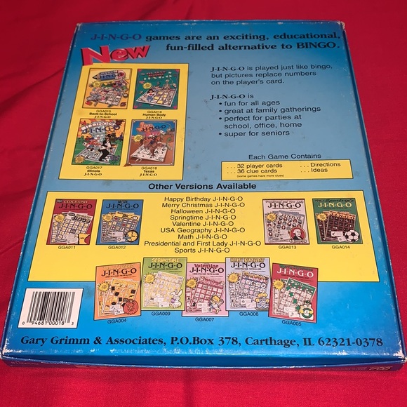 Gary Grimm & Associates | Toys | Euc Texas Jingo A Bingo Style Game ...